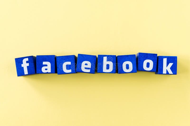 Facebook Logo Made from Blue Cubes Editorial Stock Photo - Image of ...