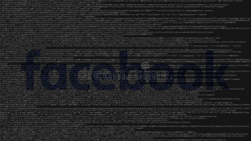 Facebook Logo Made of Source Code on Computer Screen. Editorial Loopable Animation Stock Footage ...