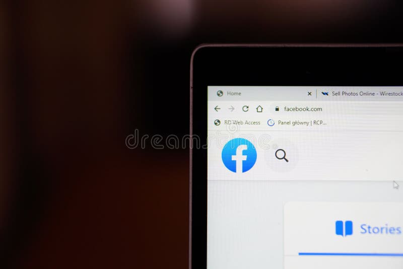 Facebook Logo on an Opened Laptop Lcd Screen. Editorial Image ...