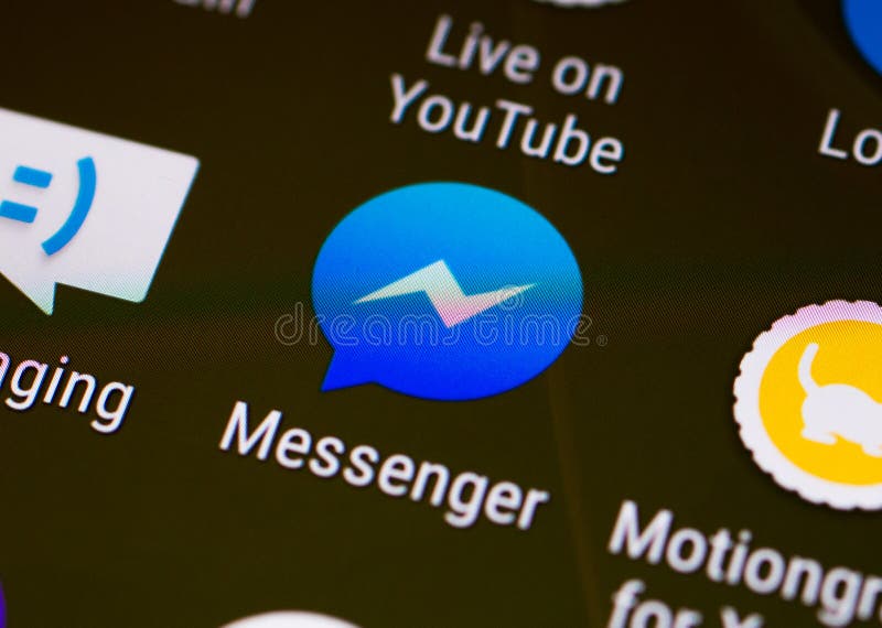 Facebook Application Thumbnail Logo on an Android Smartphone Editorial ...