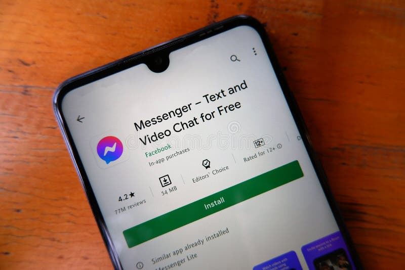 Facebook Messenger, Text and Video Chat Editorial Photography - Image ...