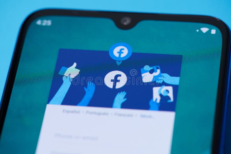 Facebook Mobile Application Editorial Photography - Image of media ...