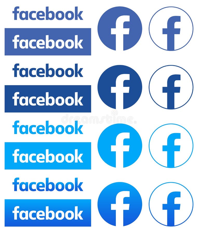 Facebook New Branding Logo and Icon Set Editorial Photography ...
