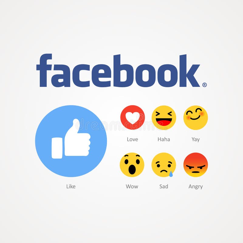 Facebook new like buttons. editorial photo. Illustration of love - 67466701