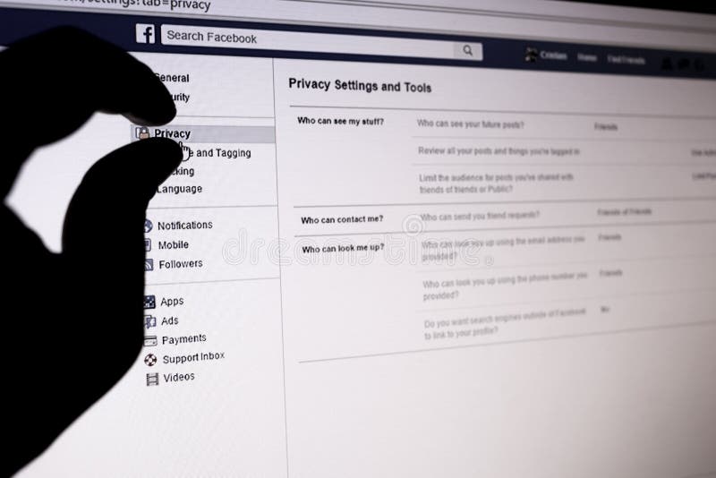 Facebook privacy editorial stock photo. Image of font - 67721073