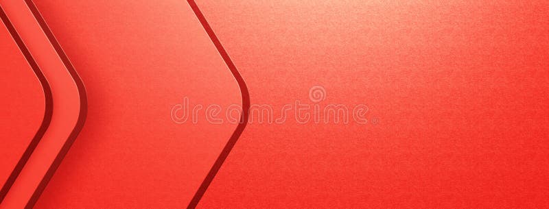 Facebook Red Banner Mockup. Header Cover for FB. 3d Illustration Stock ...