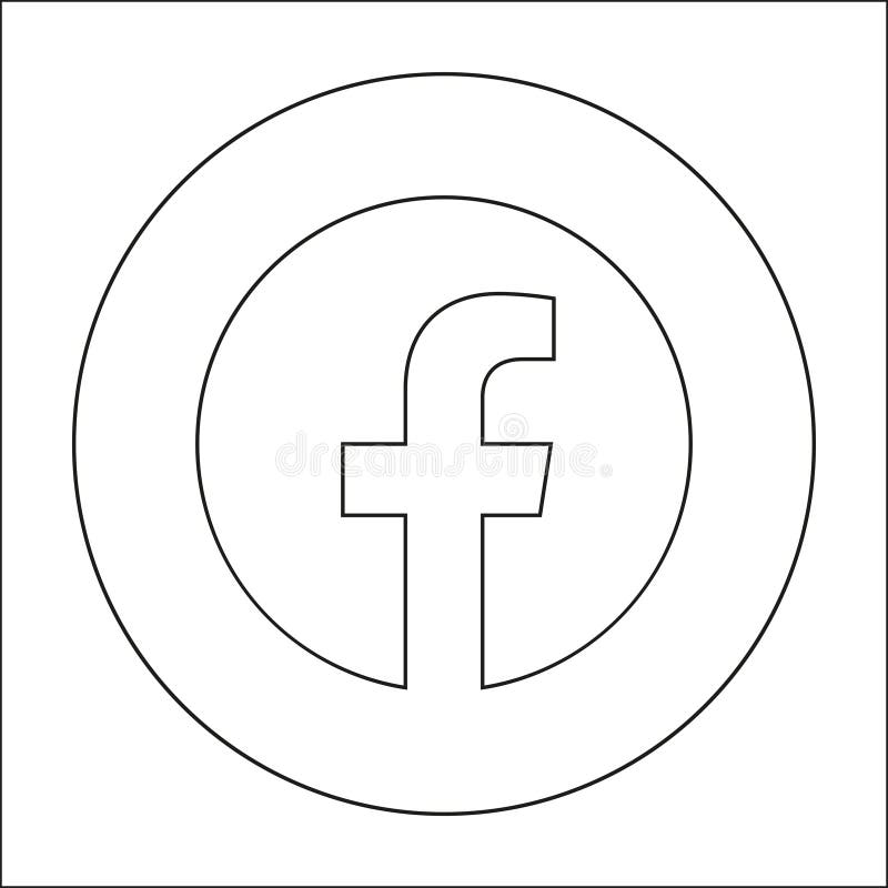 Stroke Facebook Logo Stock Illustrations – 82 Stroke Facebook Logo ...