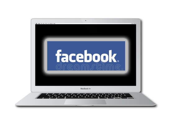 Facebook Social Network Accessed on Macbook Pro Editorial Stock Photo ...