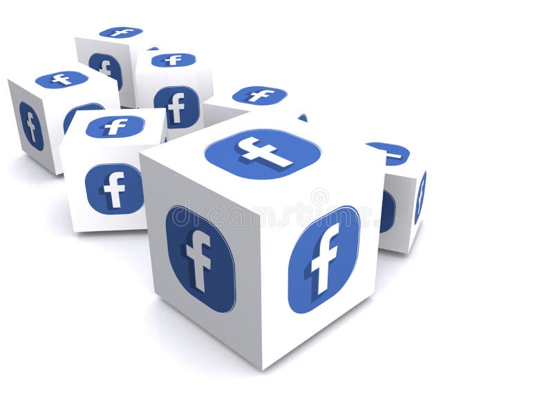 Facebook word blocks editorial stock image. Illustration of letter ...