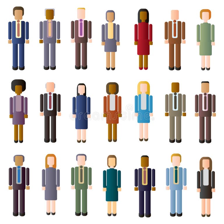 Faceless Business Crowd stock vector. Illustration of asian - 37474815