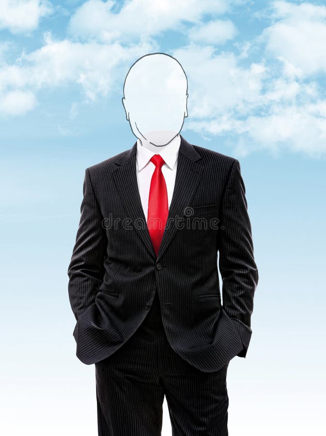 Faceless Businessman Avatar. Man in Suit with Blue Tie. Stock Vector ... Faceless Businessman Avatar. Man in Suit with Blue Tie. Stock Vector ...