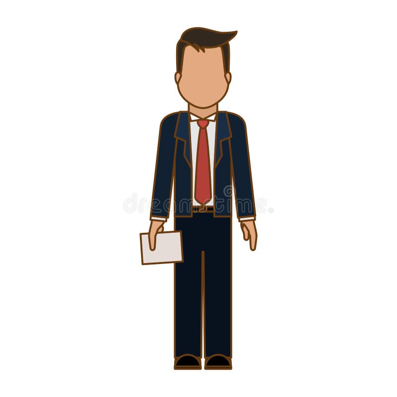 Faceless Businessman Icon Image Stock Illustration - Illustration of ...