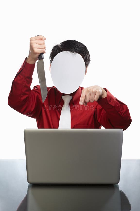 Faceless Businessman and Laptop Stock Image - Image of working, online ...