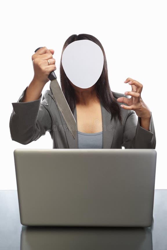 Faceless Businessman and Laptop Stock Image - Image of working, blank ...