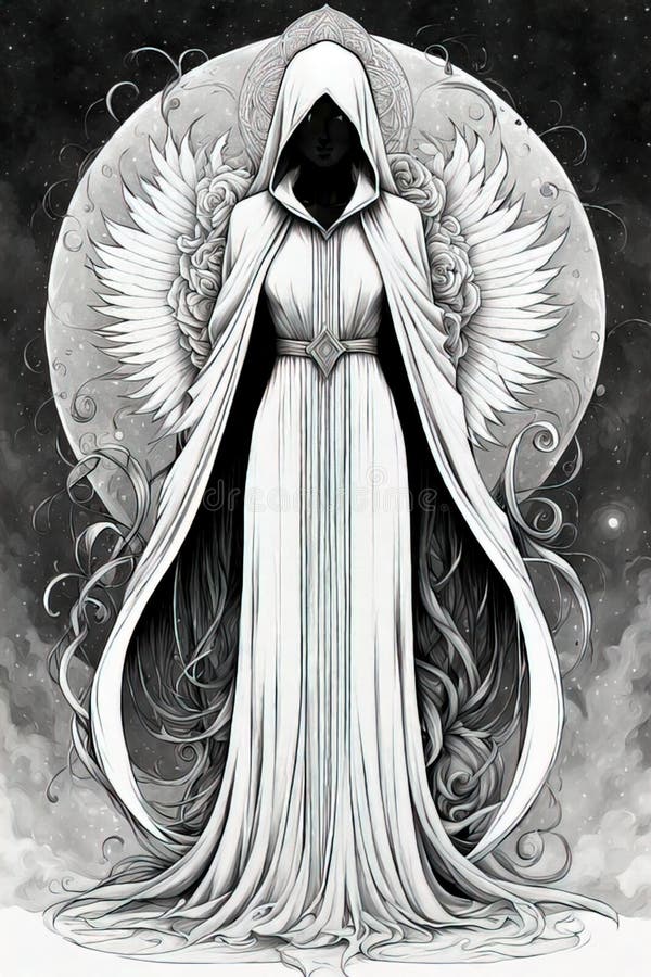 Faceless ethereal spirit stock illustration. Illustration of lady ...