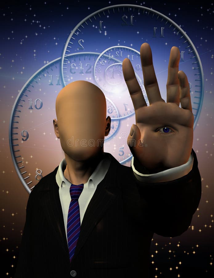 Faceless Male Masses before Ruins Stock Illustration - Illustration of ...