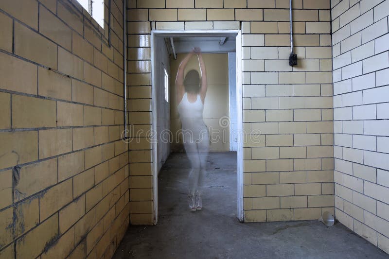 Faceless Female Ghost Spirit Dancing Stock Photo - Image of white ...