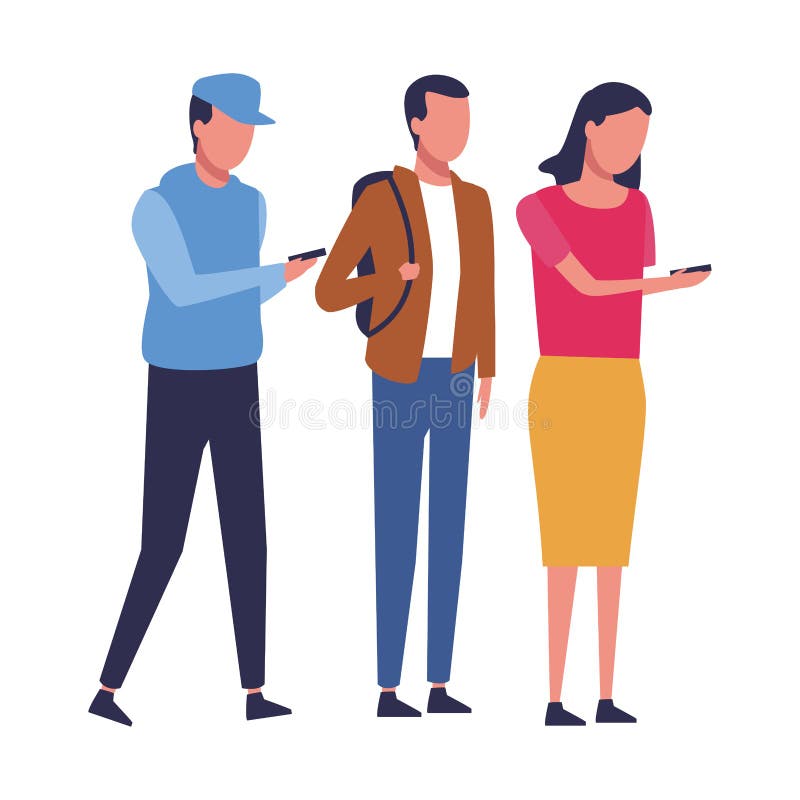 Faceless group people stock vector. Illustration of concept - 139484672