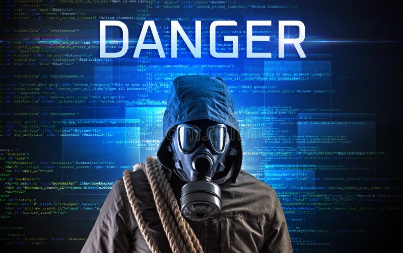 Faceless Hacker on Code Background Stock Image - Image of code ...