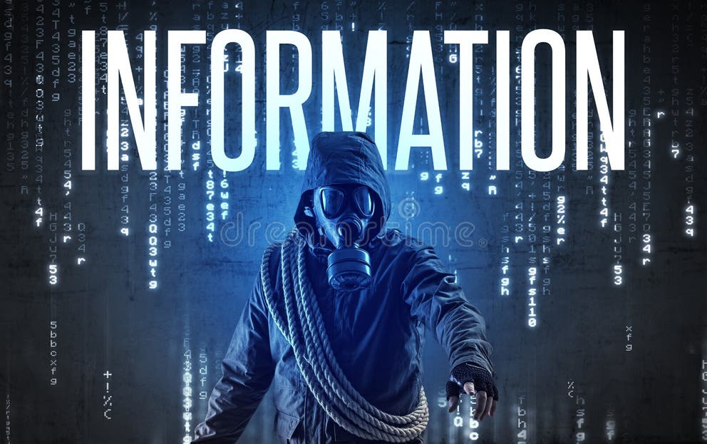 Faceless Hacker with Inscription Concept Stock Image - Image of ...