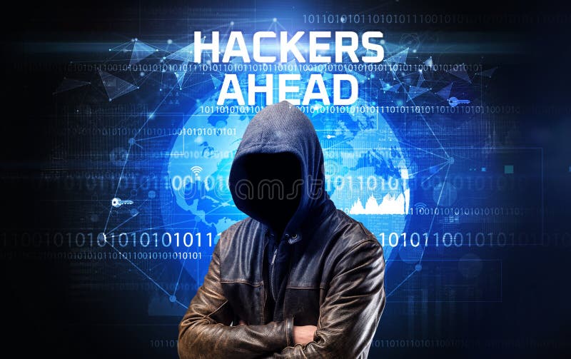 Faceless Hacker at Work, Security Concept Stock Image - Image of ...