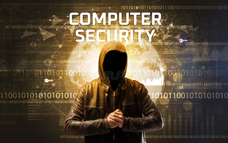 Faceless Hacker at Work, Security Concept Stock Image - Image of code ...