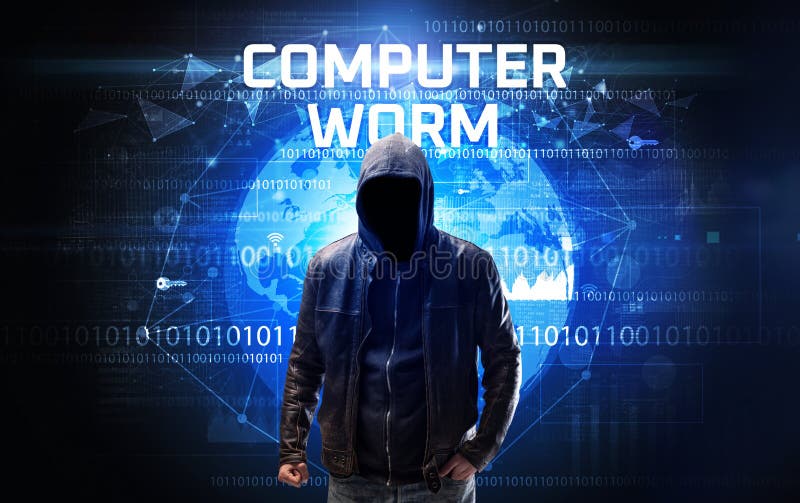 Faceless Hacker at Work, Security Concept Stock Image - Image of ...