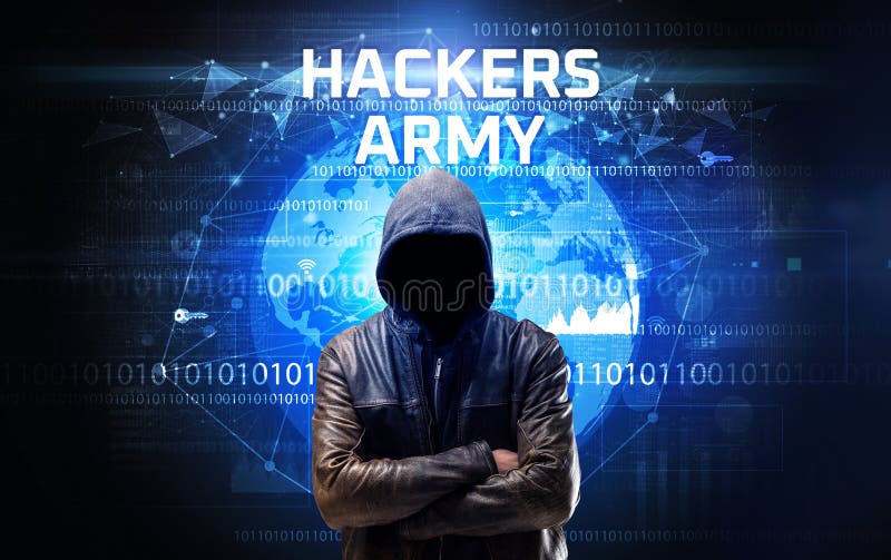 Faceless Hacker at Work, Security Concept Stock Photo - Image of ...