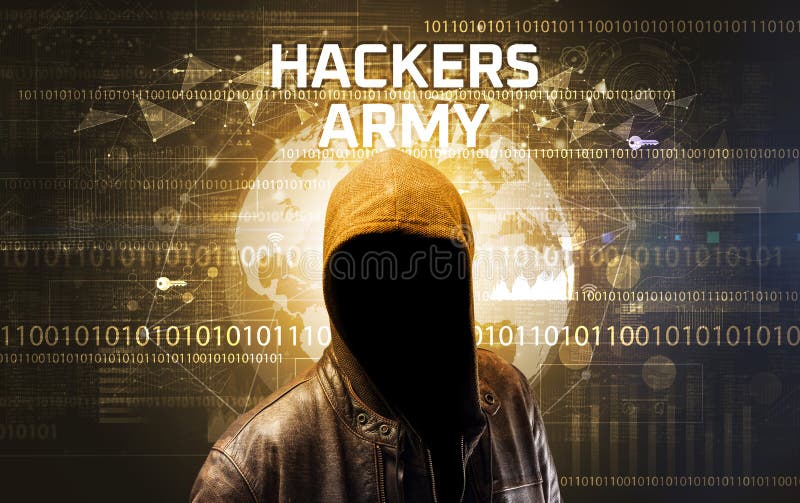 Faceless Hacker at Work, Security Concept Stock Photo - Image of online ...