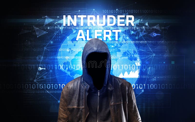 Faceless Hacker at Work, Security Concept Stock Image - Image of crime ...