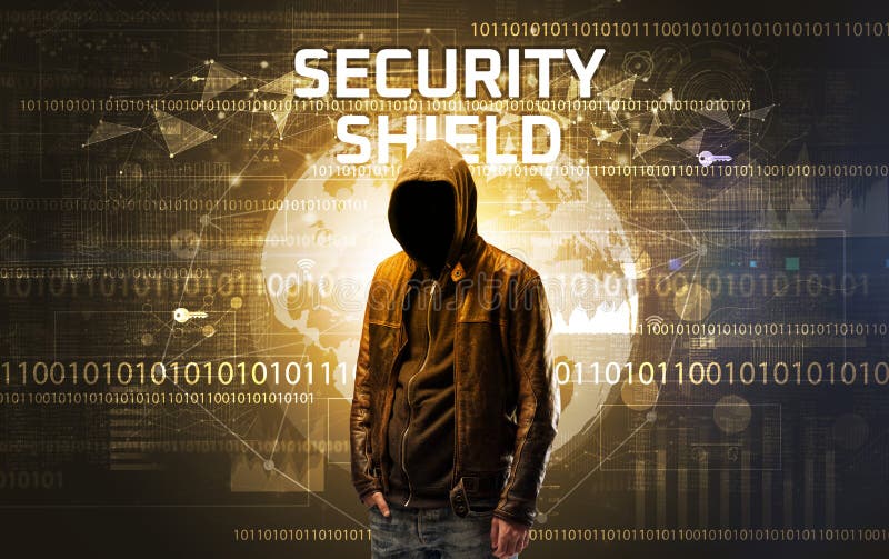 Faceless Hacker at Work, Security Concept Stock Photo - Image of ...