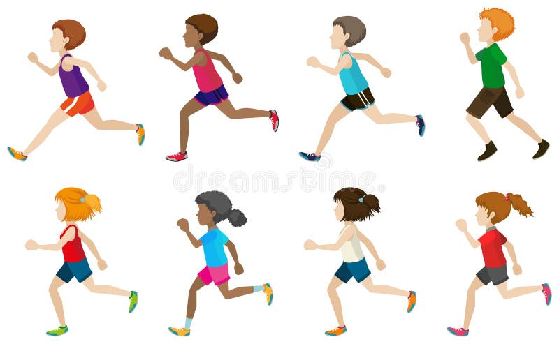 Faceless kids running stock vector. Illustration of clipart - 47854001 Faceless kids running stock vector. Illustration of clipart - 47854001