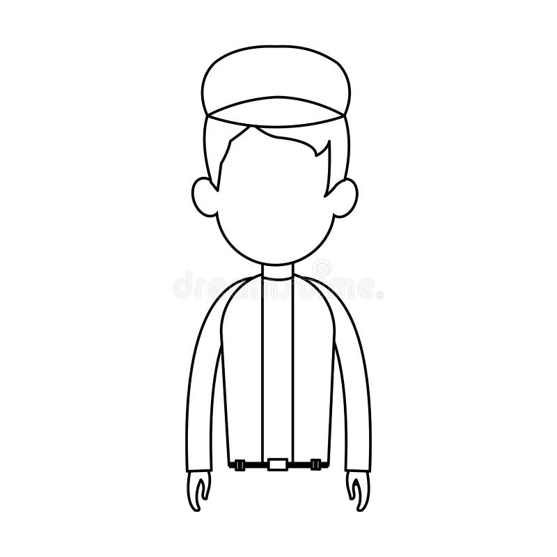 Faceless Man Cartoon Icon Image Stock Illustration - Illustration of ...