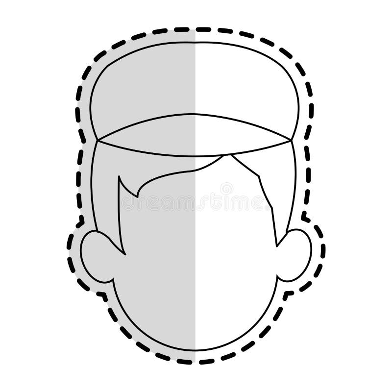 Faceless Man Cartoon Icon Image Stock Illustration - Illustration of ...