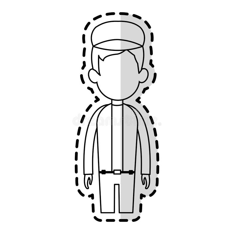 Faceless Man Cartoon Icon Image Stock Illustration - Illustration of ...