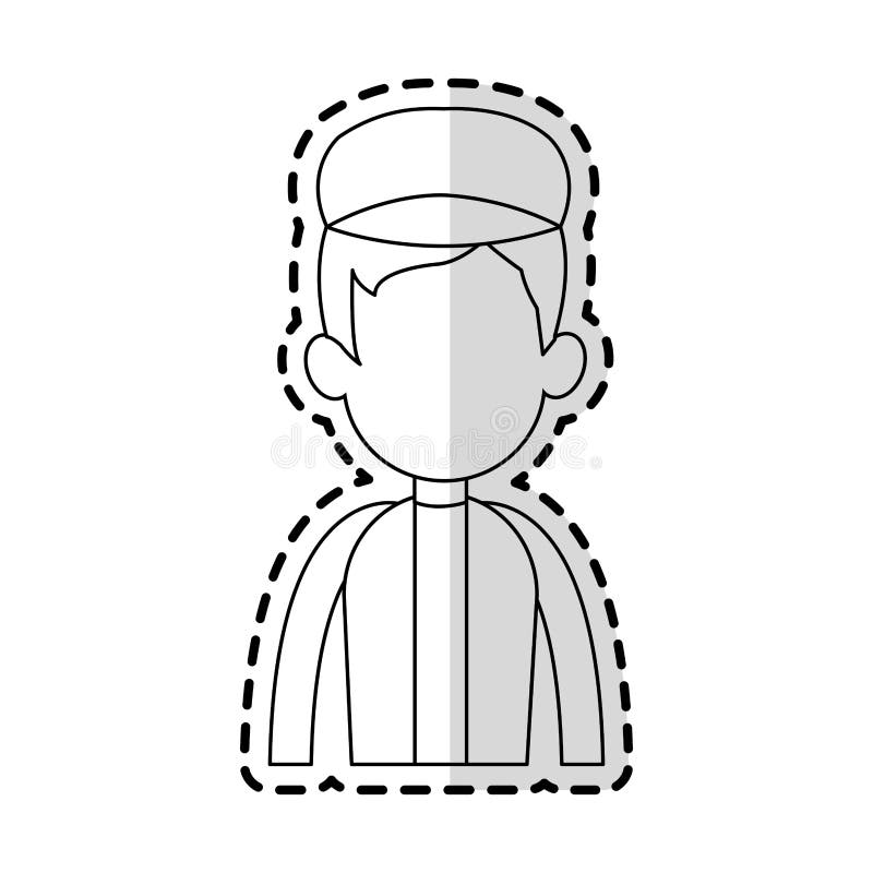 Faceless Man Cartoon Icon Image Stock Illustration - Illustration of ...