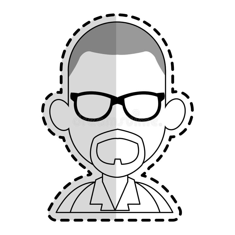 Faceless Man Cartoon Icon Image Stock Illustration - Illustration of ...