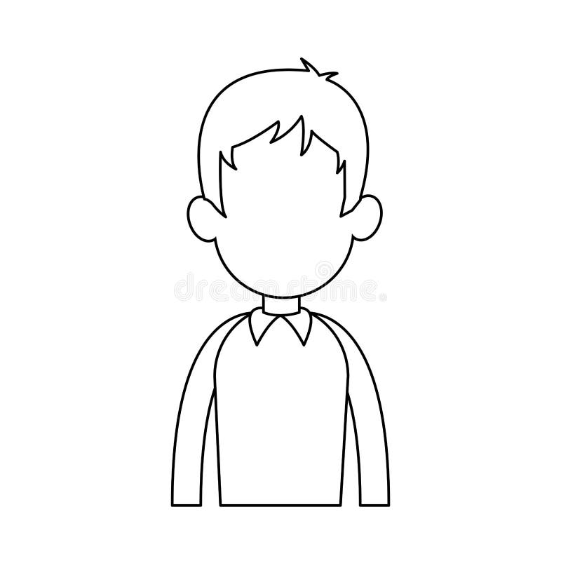 Faceless Man Cartoon Icon Image Stock Illustration - Illustration of ...