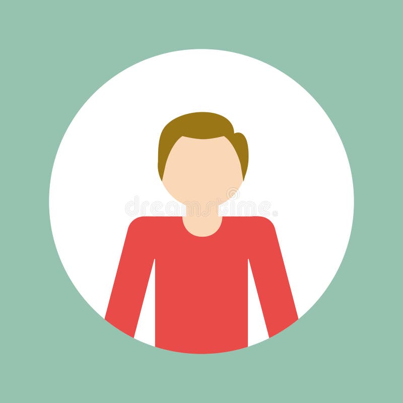 Faceless Man Emblem within Round Colored Frameicon Image Stock ...