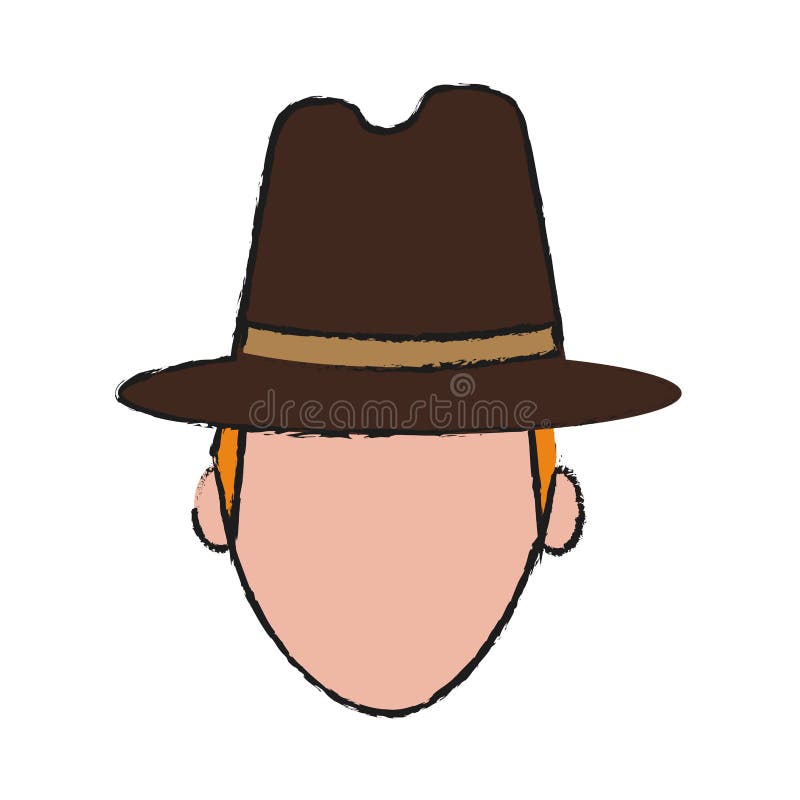 Faceless Man with Hat Icon Image Stock Vector - Illustration of ...