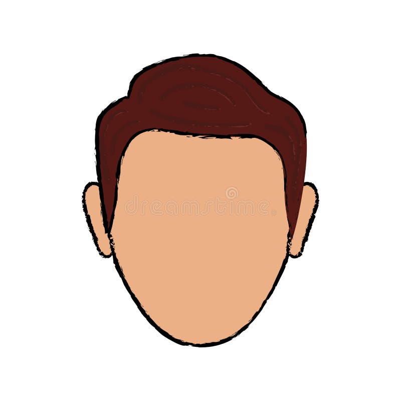 Faceless man head stock illustration. Illustration of pictogram - 87704053