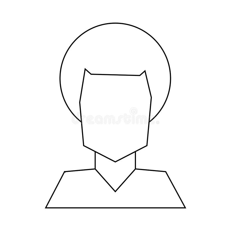 Faceless Man Portrait Icon Image Stock Illustration - Illustration of ...