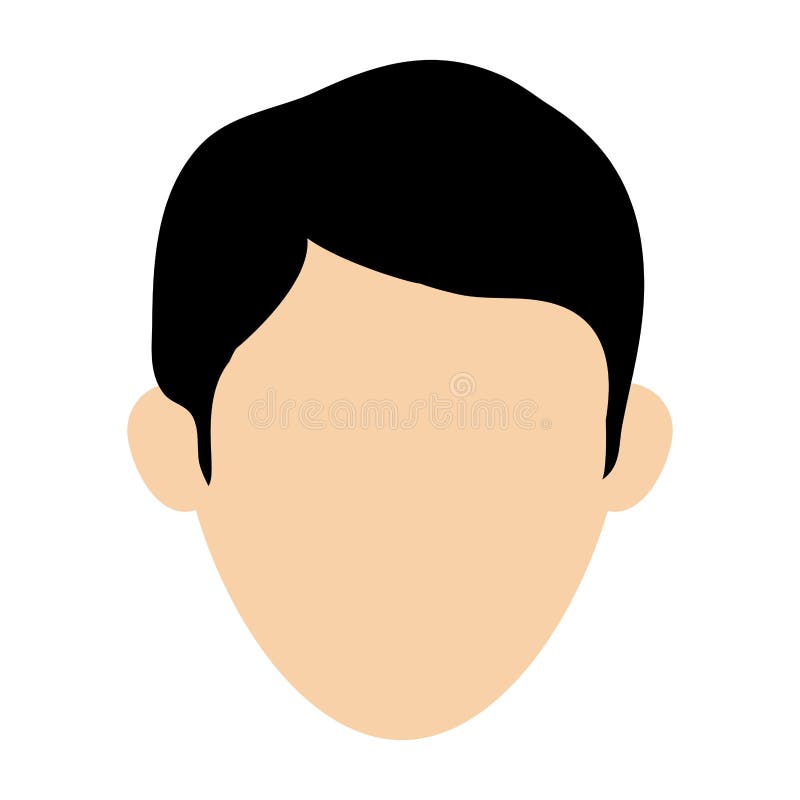 Faceless man portrait icon stock illustration. Illustration of flat ...
