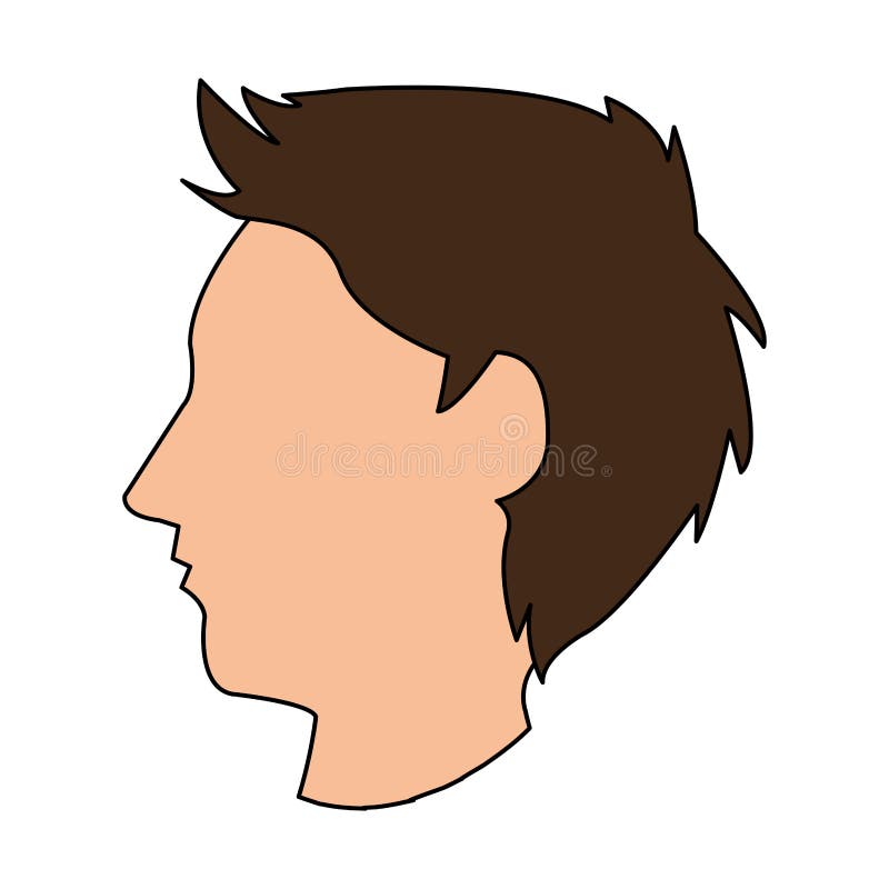 Faceless Man Profile Icon Image Stock Illustration - Illustration of ...