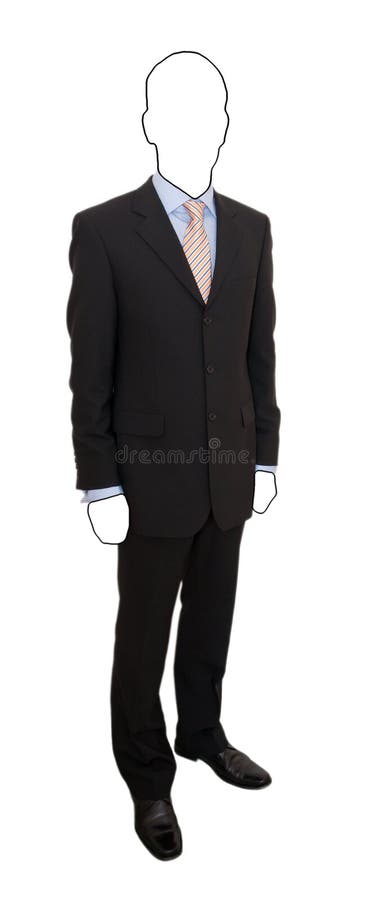 Faceless man in suit stock image. Image of boss, blue - 19857331