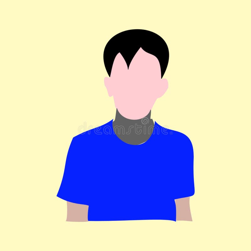 Faceless man vector icon stock vector. Illustration of isolated - 259655756