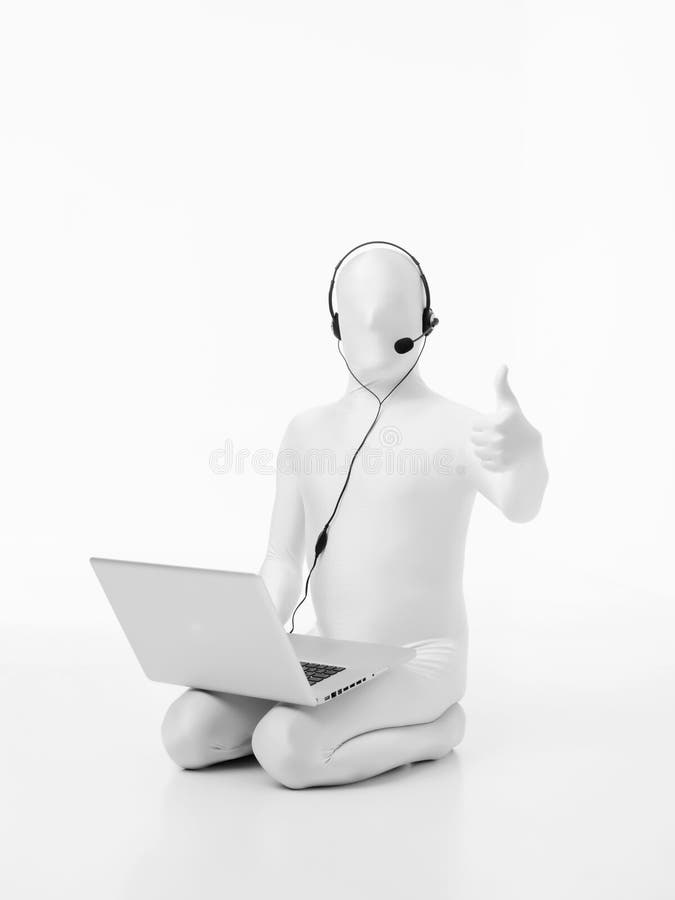 Faceless robot ok sign stock image. Image of center, network - 40219829