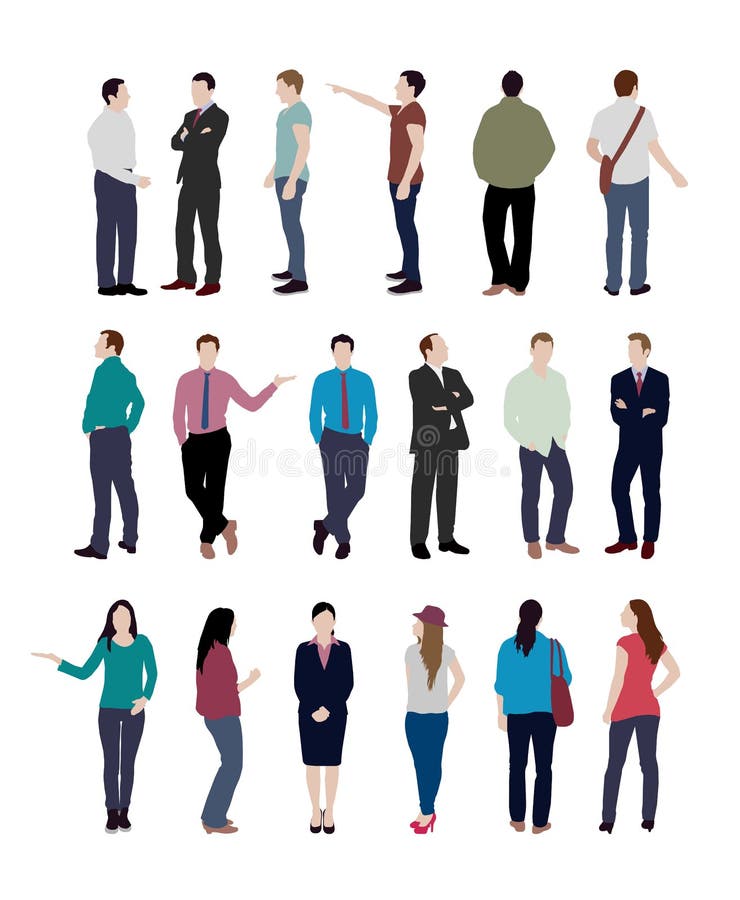 Faceless Standing Man Vector Illustration Stock Vector - Illustration ...