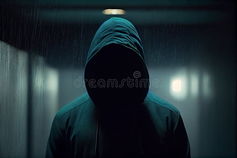 Faceless Unknown and Unrecognizable Man. Man without a Face in a Hood ...