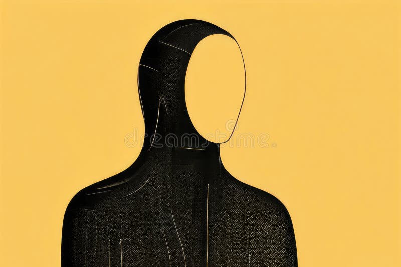 Faceless Unrecognizable Human Image Illustration Stock Illustration ...